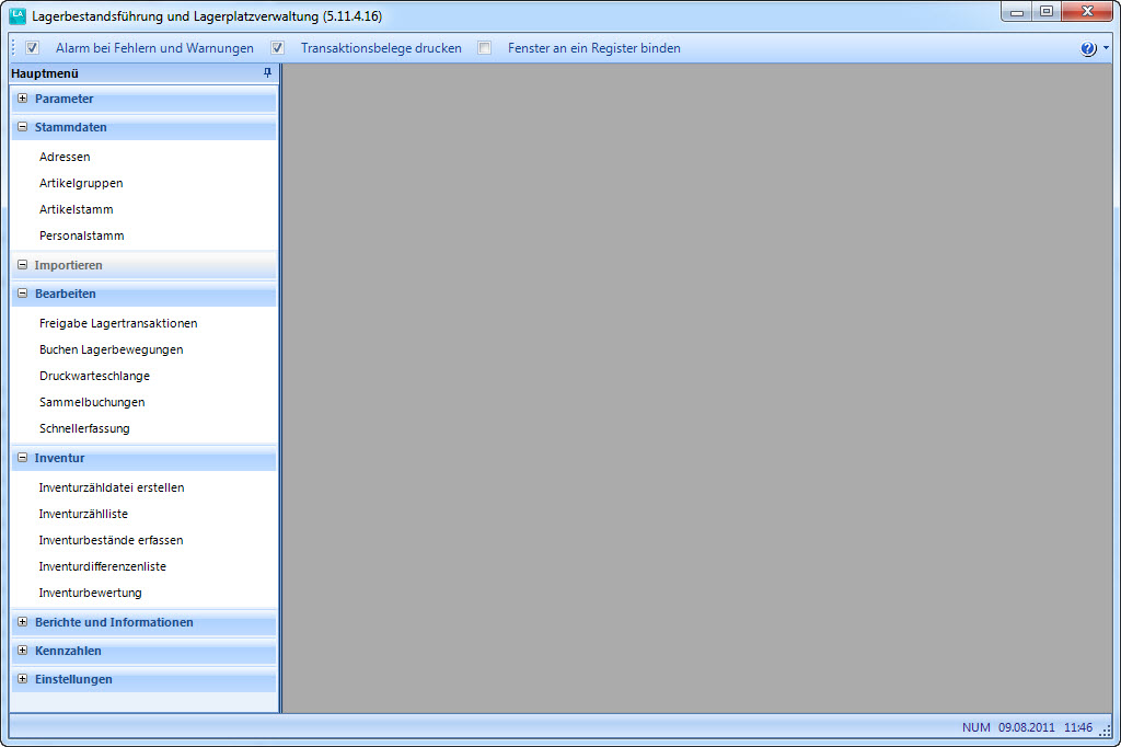 Menü- und Programmsteuerung